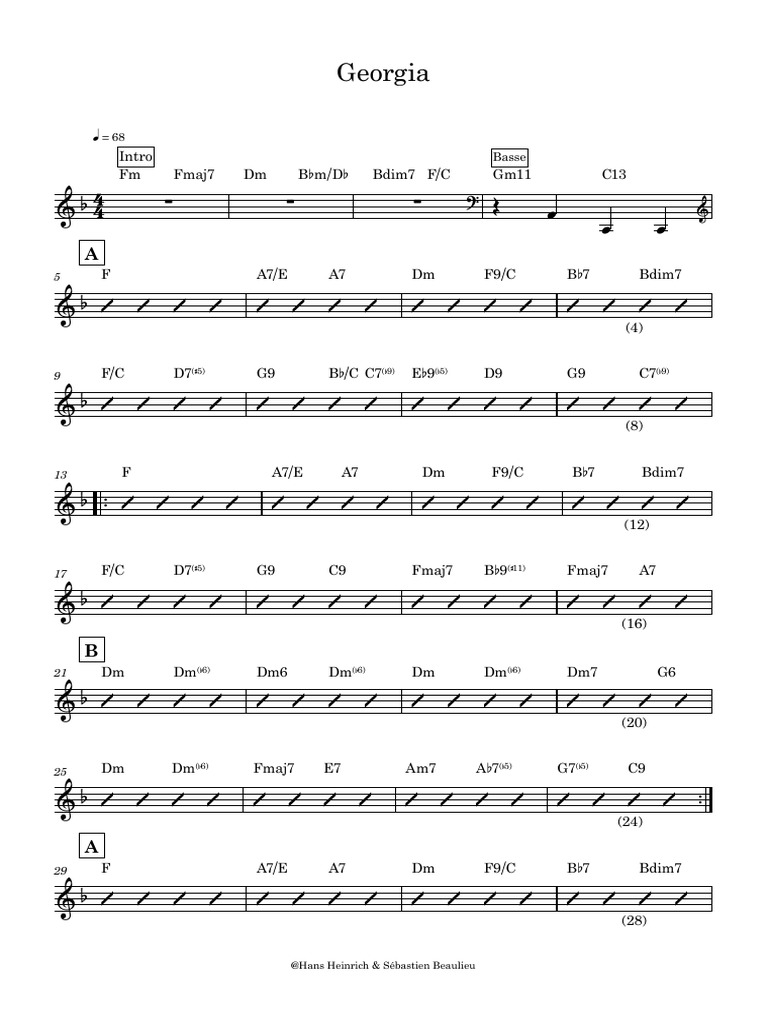 Georgia folk song chord progression | PDF