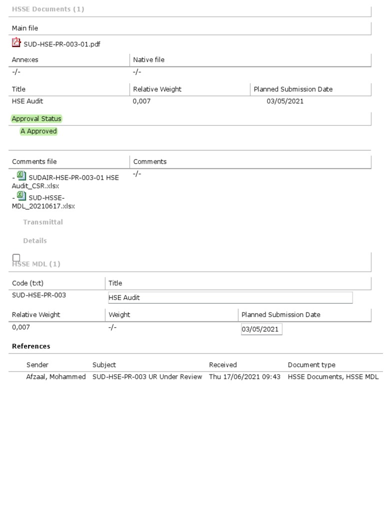 Sudair HSE Audit Procedure Document | PDF | Audit | Auditor's Report