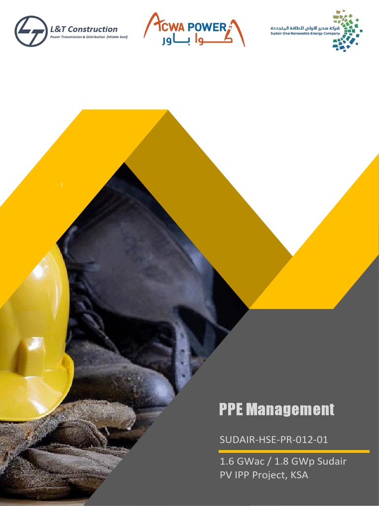 PPE Management for Sudair PV Project | PDF | Personal Protective ...