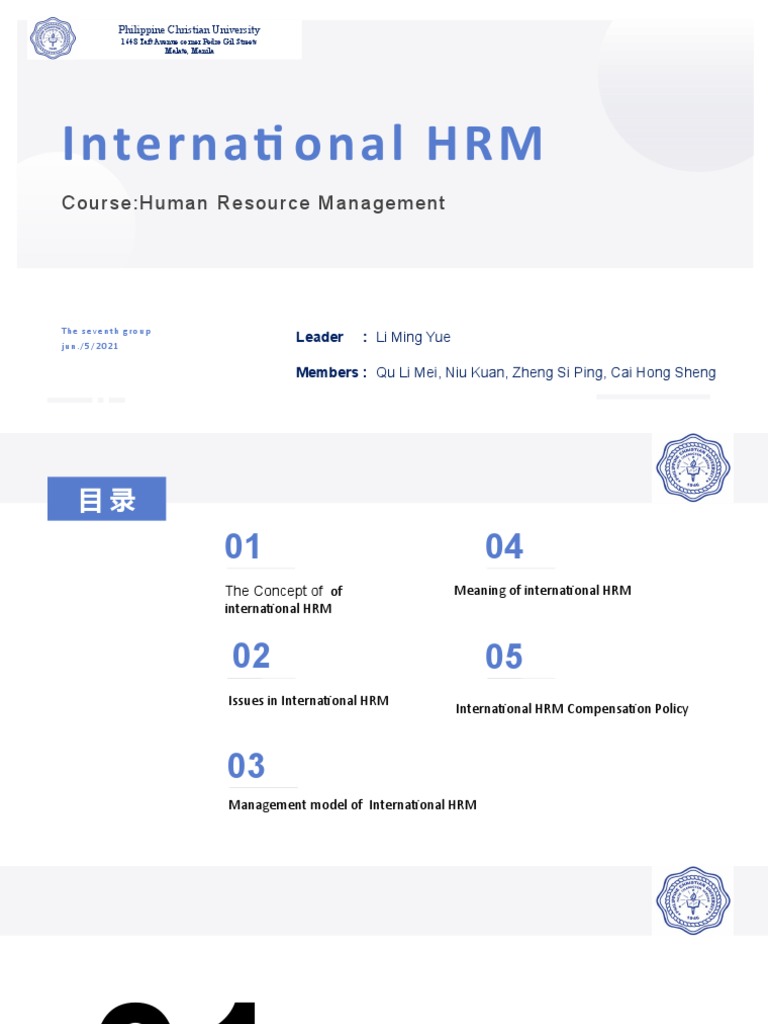 Group7 - International HRM | PDF | Human Resource Management | Salary