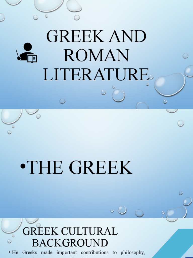 Greek and Roman Literature | PDF | Ancient Greece | Roman Mythology