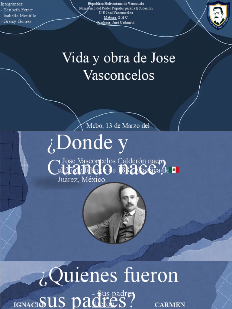 Biografía de José Vasconcelos | PDF | México