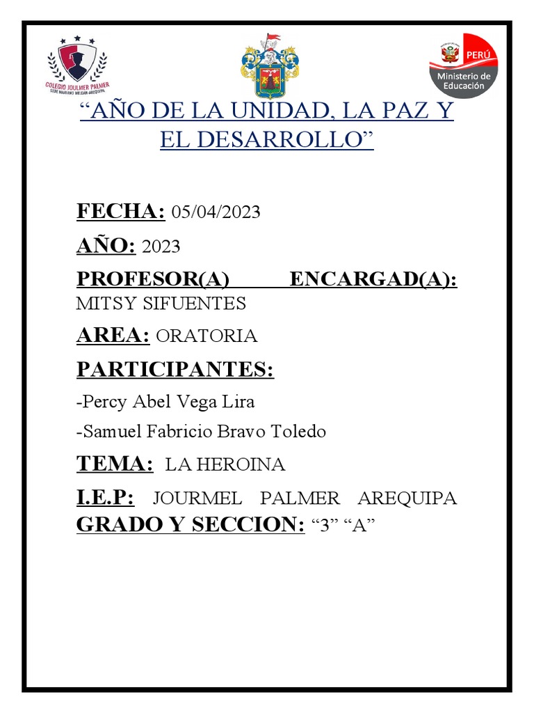 Portada Del Informe | PDF | Historia