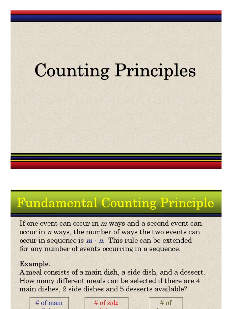 Counting Principles | PDF | Permutation | Mathematics