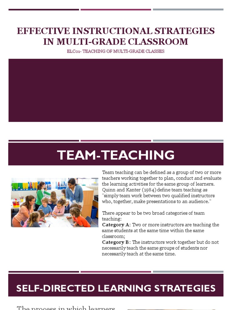 Effective Instructional Strategies in Multi Grade Classroom MIDTERM 1 ...