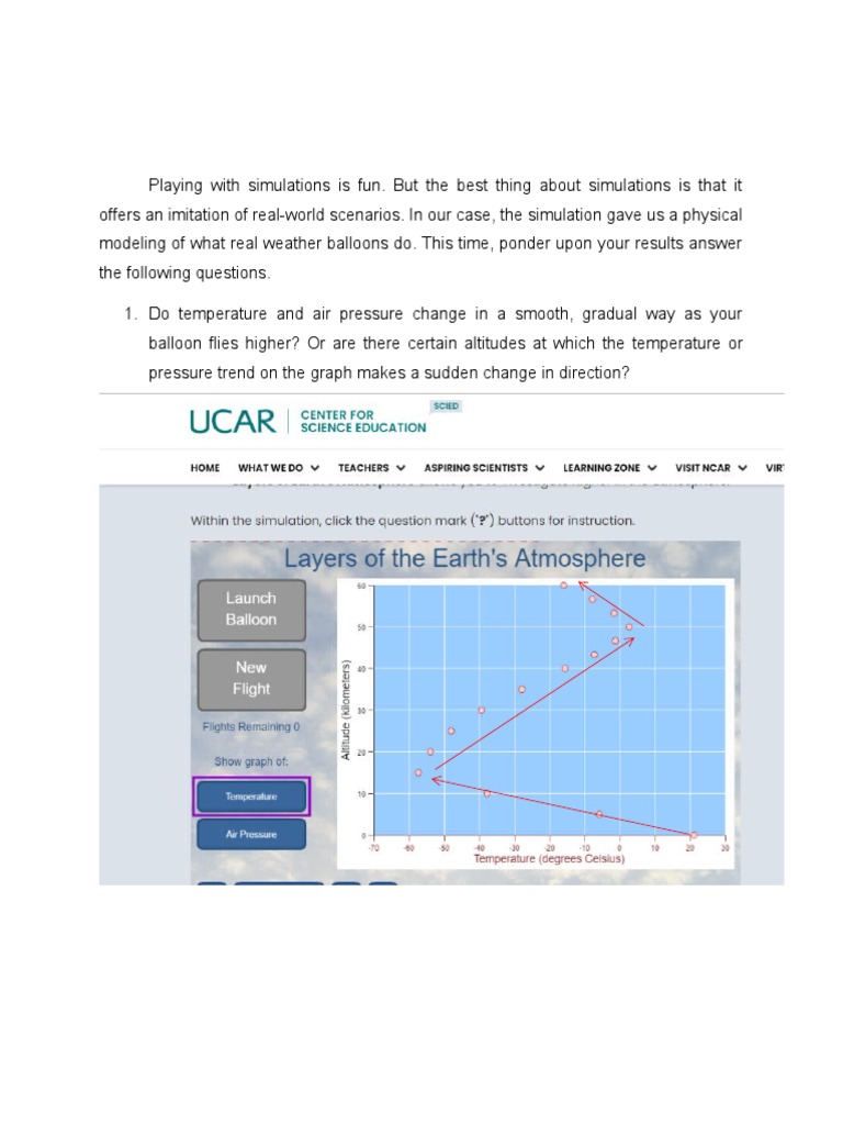 Atmospheric Layers Simulation Guide | PDF | Teaching Methods & Materials