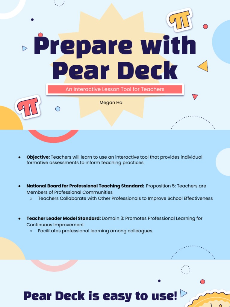 Prepare With Pear Deck Final Presentation | PDF | Learning