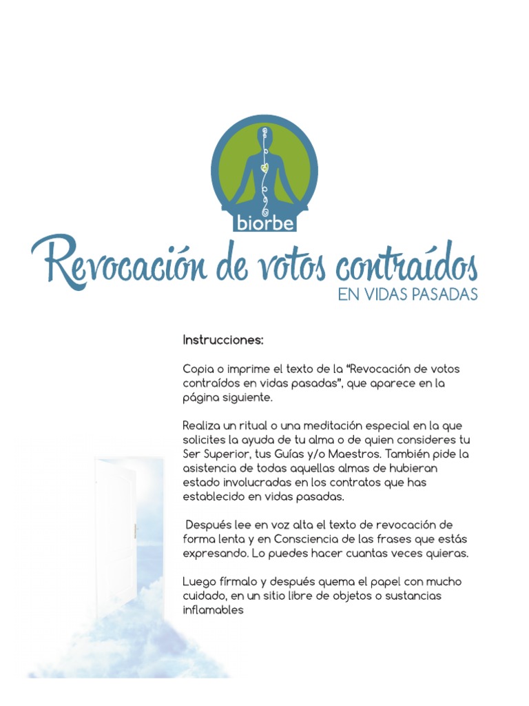 BiOrbe - Revocación de Votos Contraídos en Vidas Pasadas | PDF BiOrbe - Revocación de Votos Contraídos en Vidas Pasadas | PDF