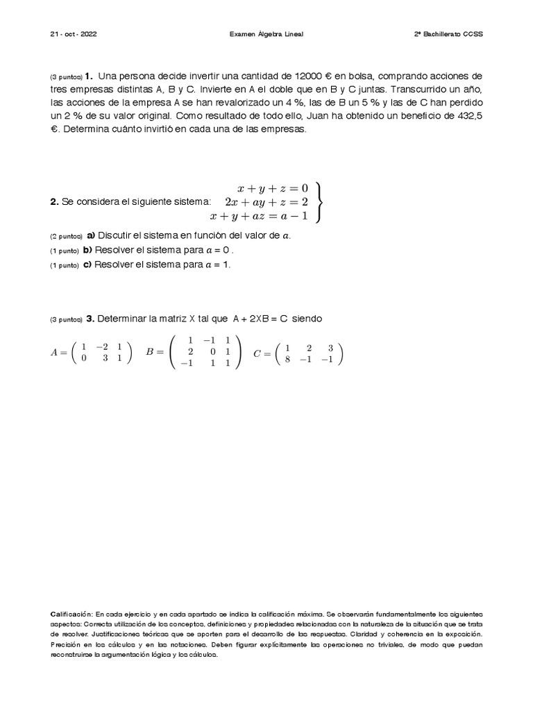 1ex Algebra | PDF