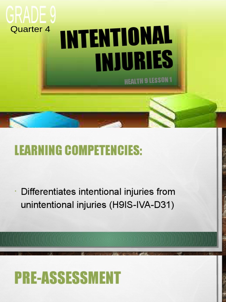 Intentional Injuries: Health 9 Lesson 1 | PDF | Violence | Bullying