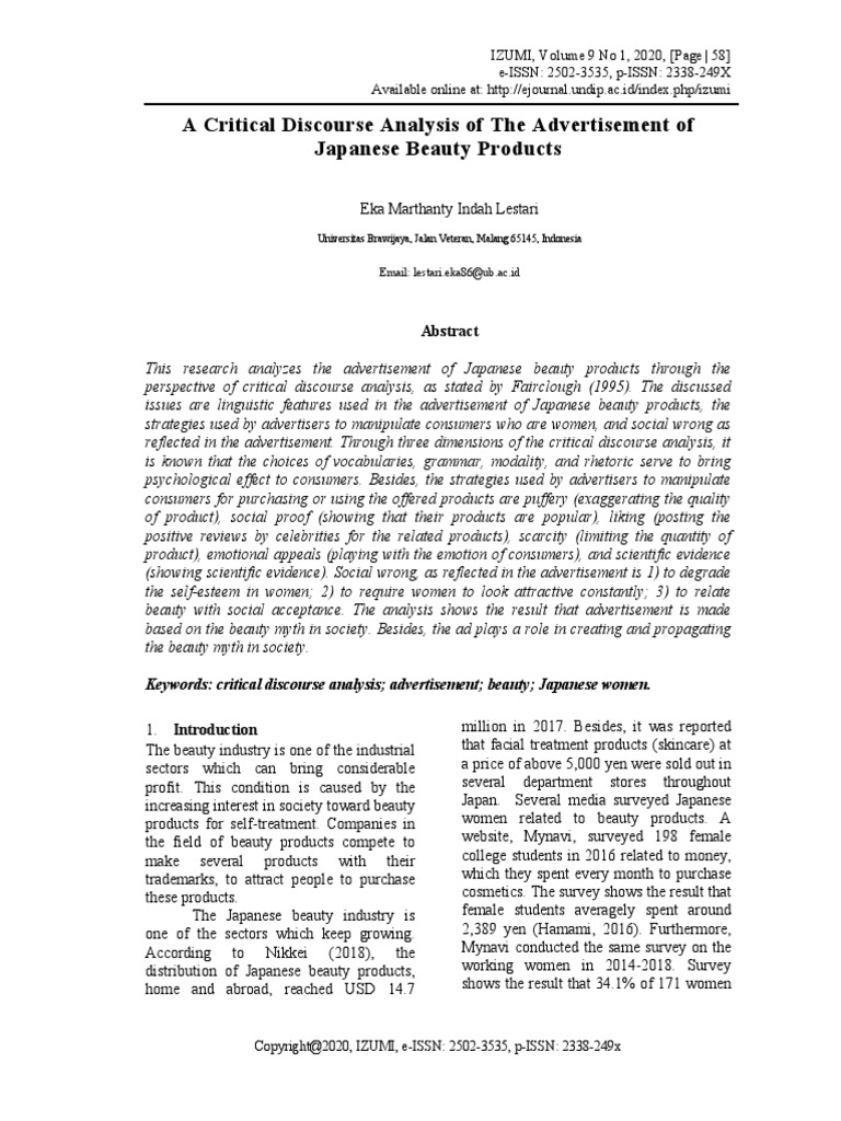 A Critical Discourse Analysis of The Advertisement | PDF | Adverb ...
