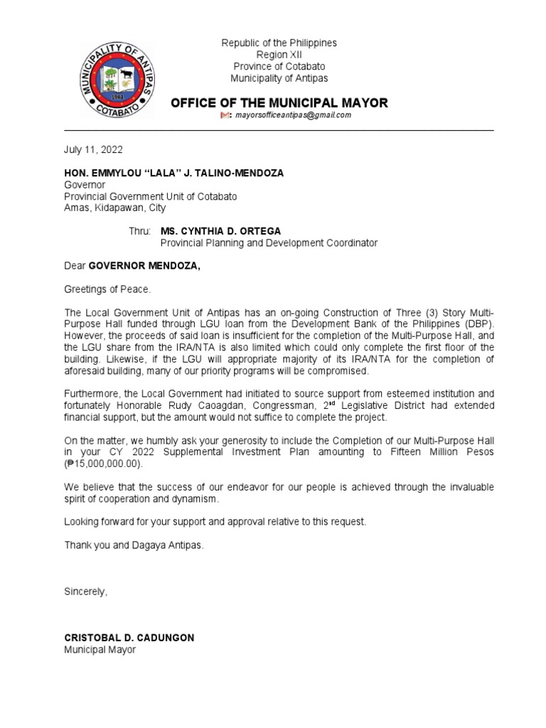 Communication Letter | PDF