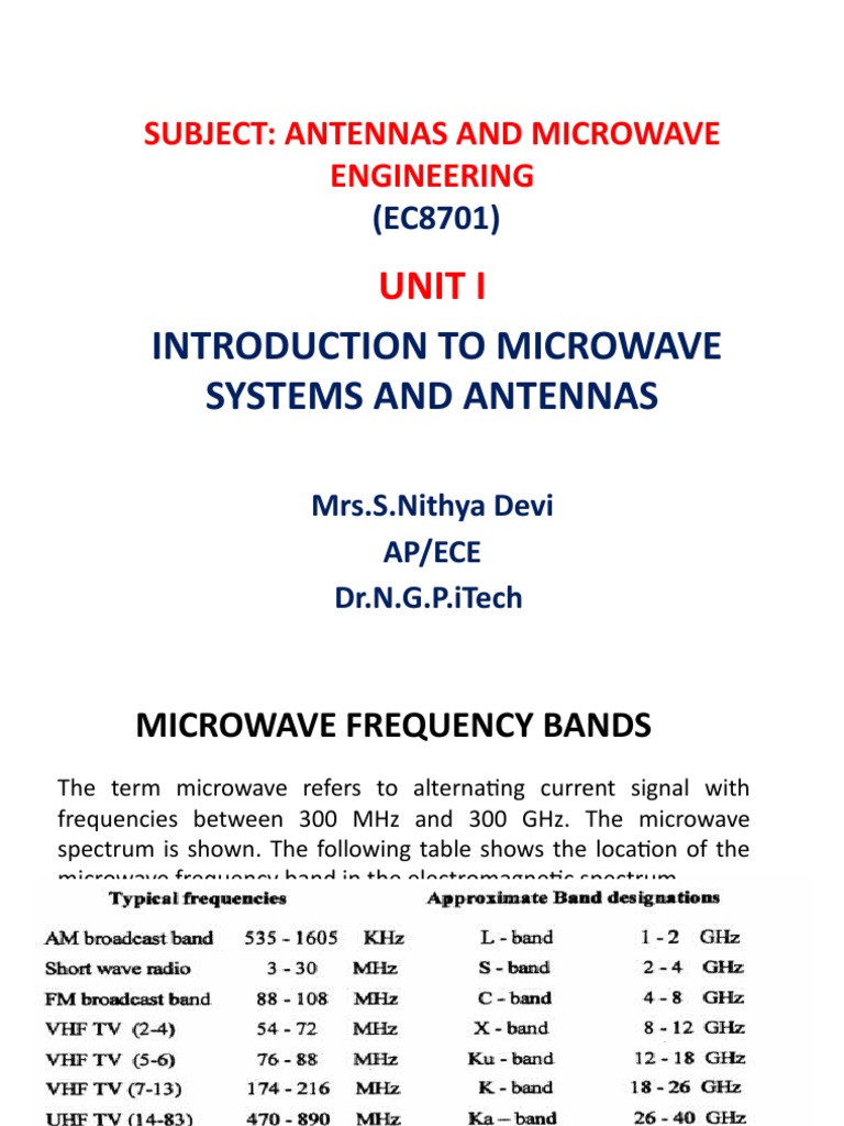 UNIT-1-Antennas and Microwave Engineering | PDF | Antenna (Radio ...