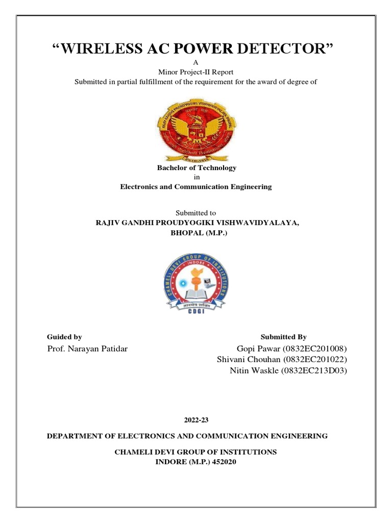 Wireless Ac Power Detector | PDF | Electronic Circuits | Alternating ...