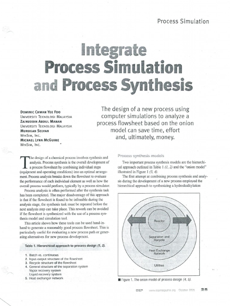 Dominic Integrate Process Simulation | PDF