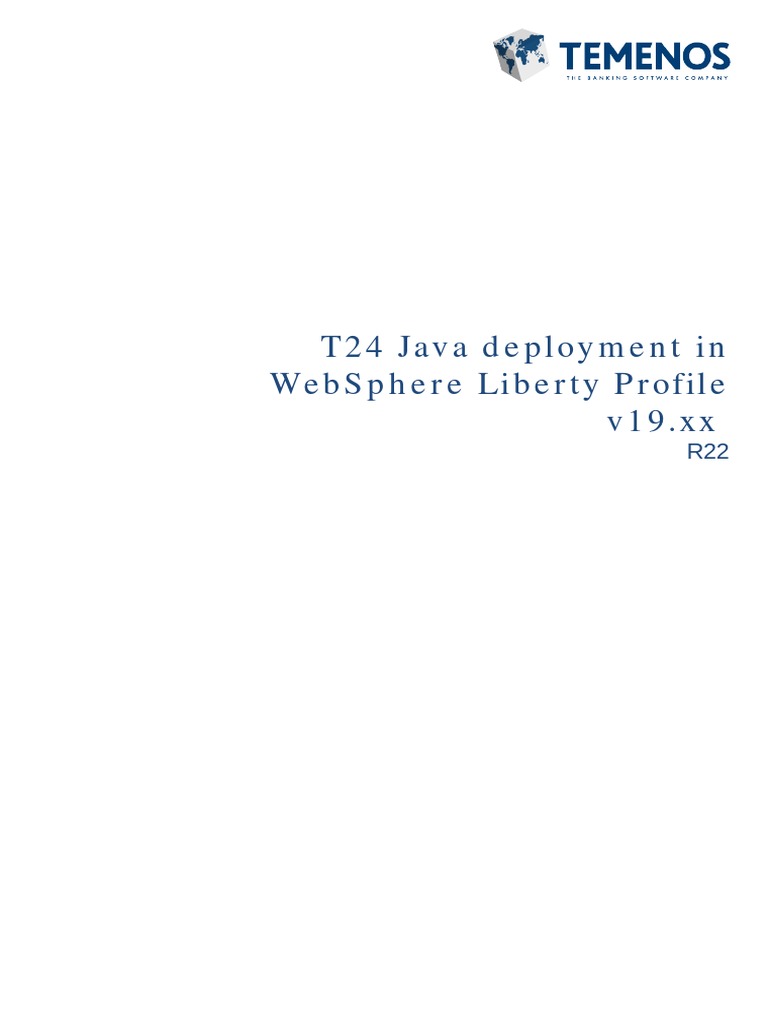 T24 Java Deployment in Websphere Liberty Profile V 1 9 .XX | PDF