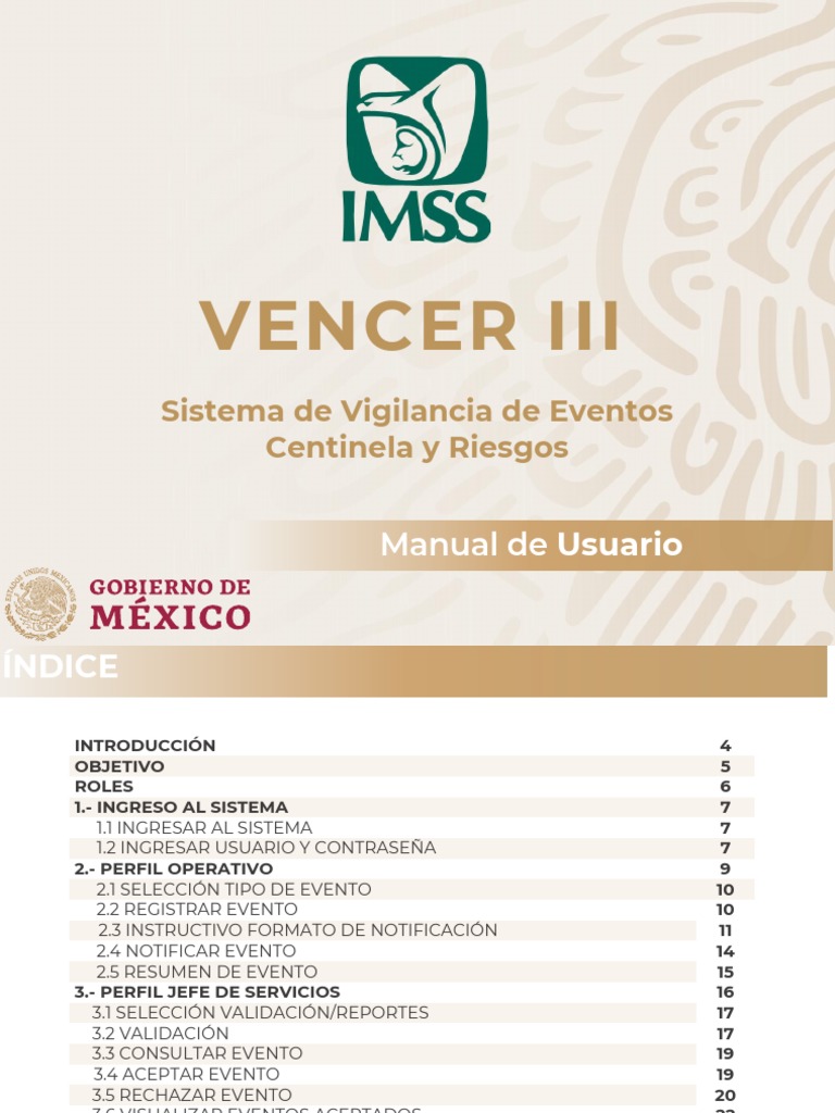 Vencer Iii: Manual de Usuario | PDF | Contraseña | Usuario (informática)