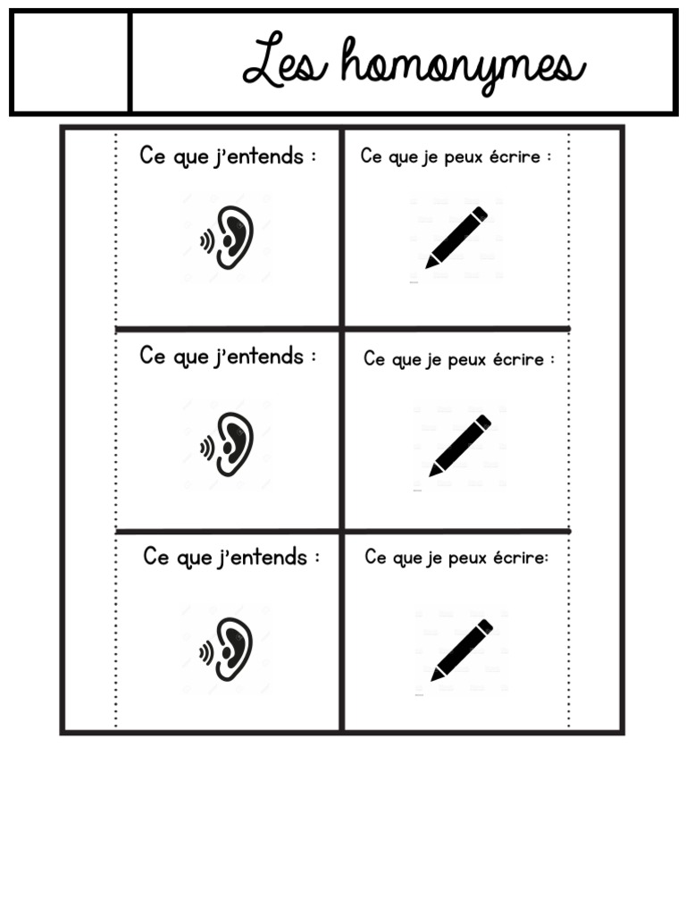 Comprendre les homonymes en français | PDF