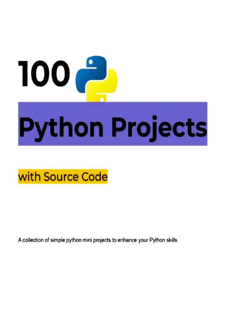 100 Python Projects 1682403578 | PDF