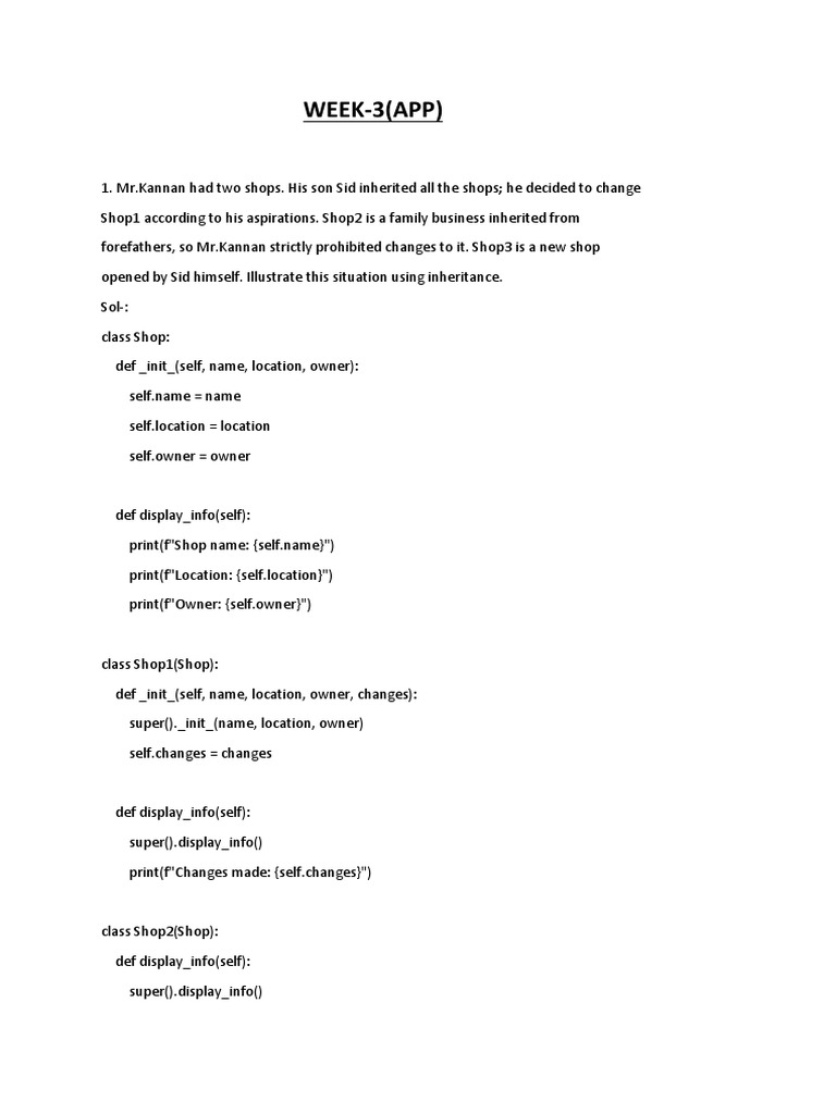 Week 3 App Pdf Object Computer Science Class Computer Programming 