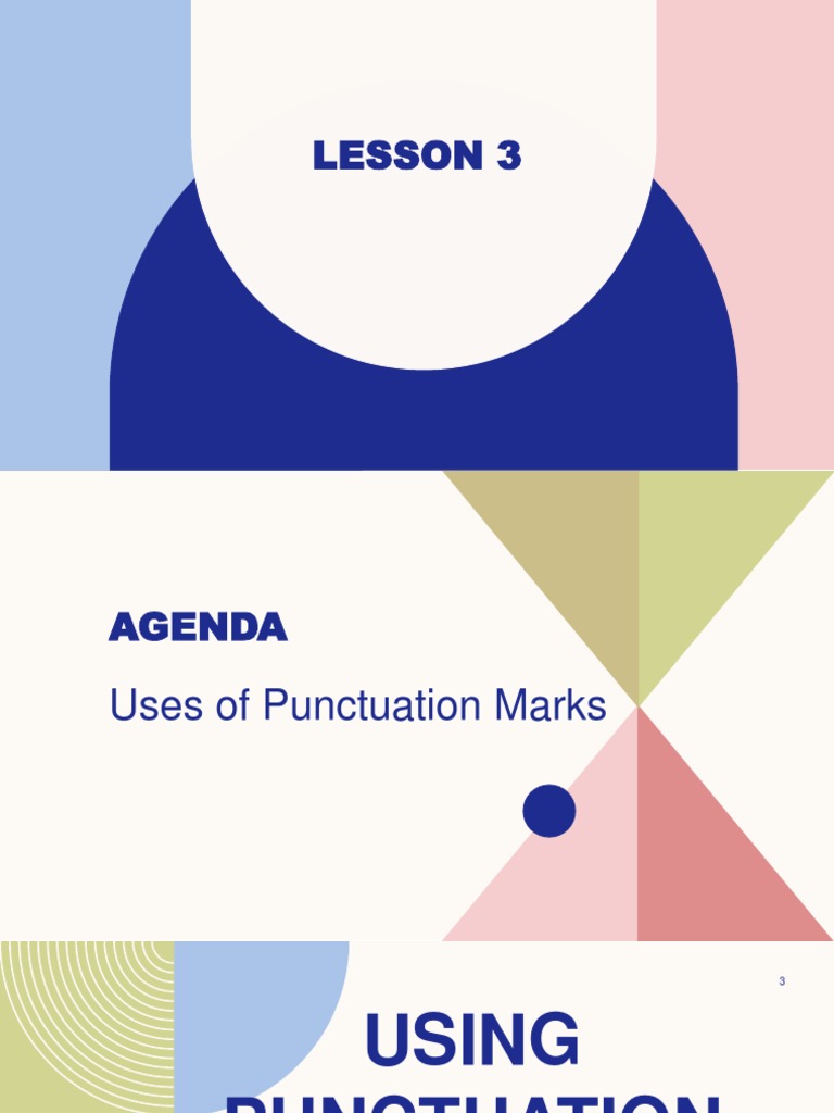 Lesson 3 Punctuation Marks | PDF