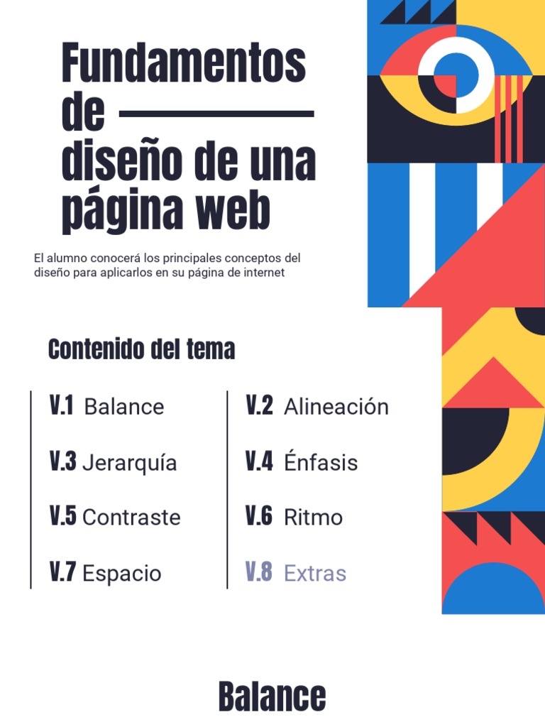 V. Fundamentos de Diseño de Una Página Web | PDF