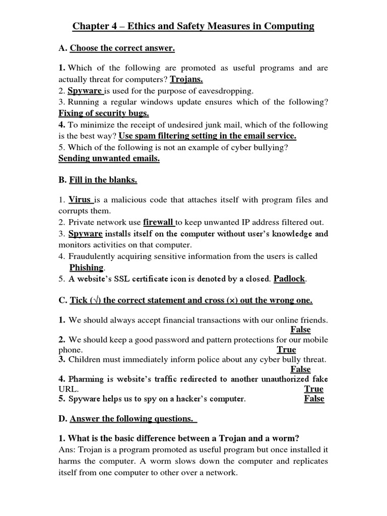 ETHICS AND SAFETY MEASURES IN COMPUTING-converted | PDF | Phishing ...