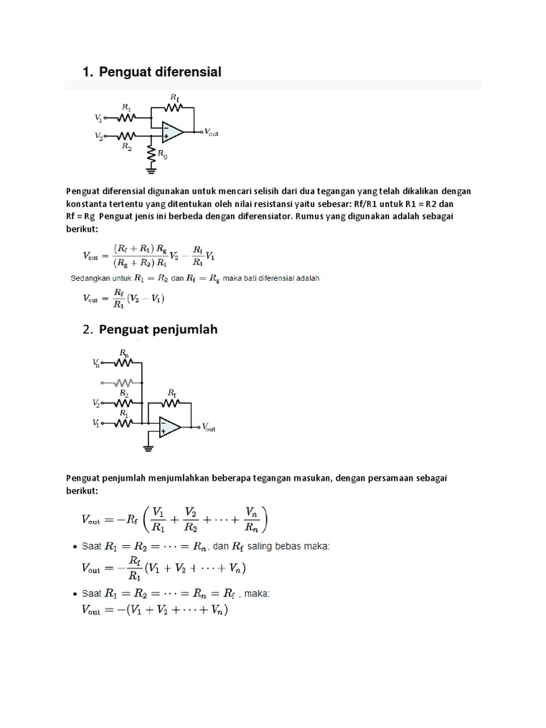 Penguat diferensial | PDF