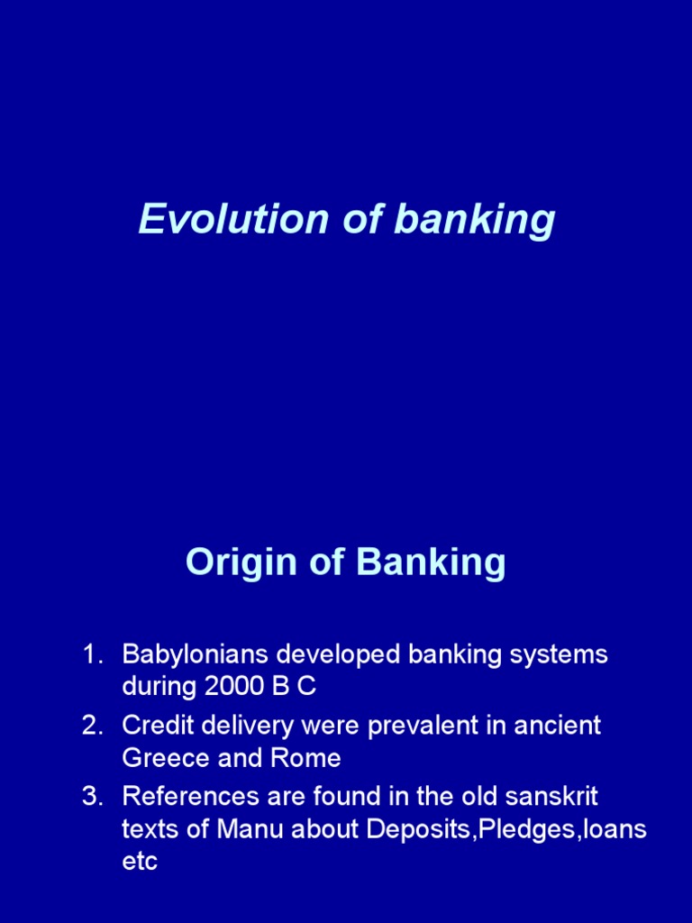 Evolution of Banking | PDF | Banks | Loans