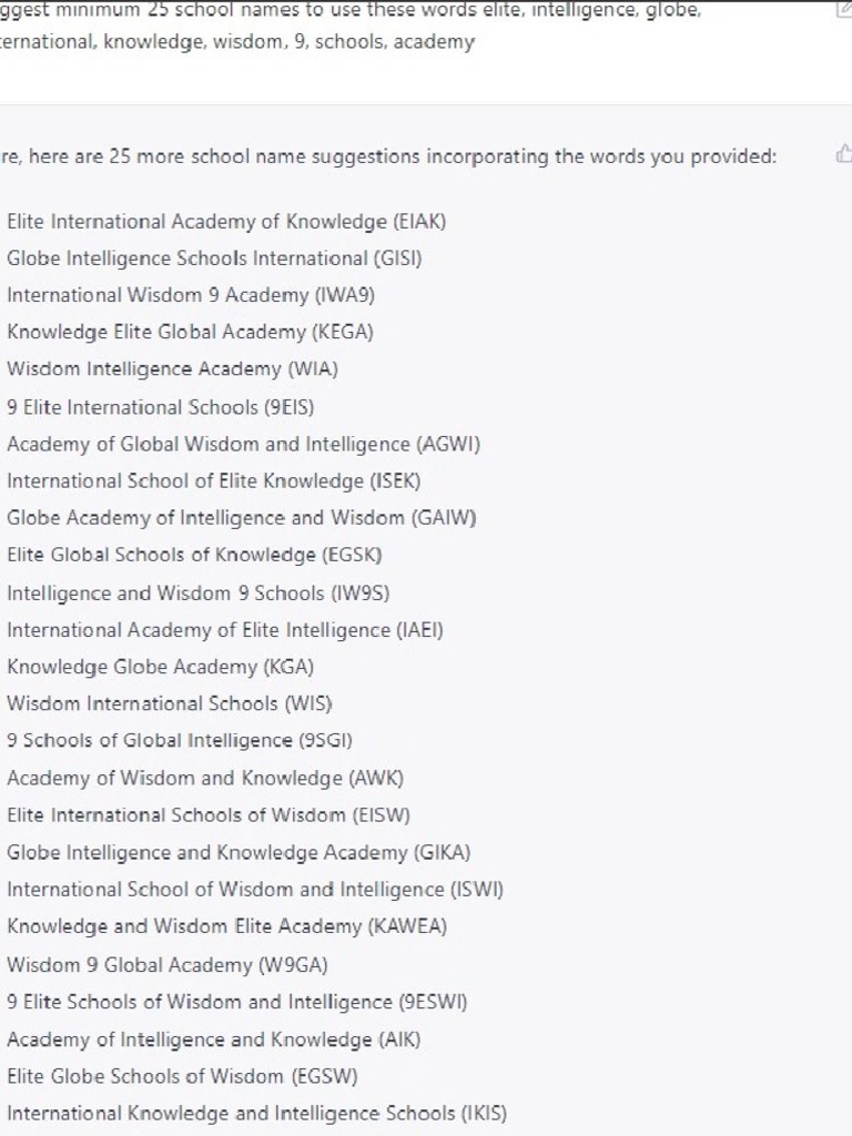 Best School Names | PDF