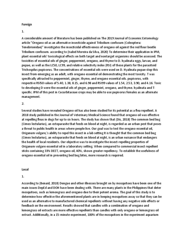 Lumanglas RRL-Synthesis | PDF | Insects And Humans | Insects