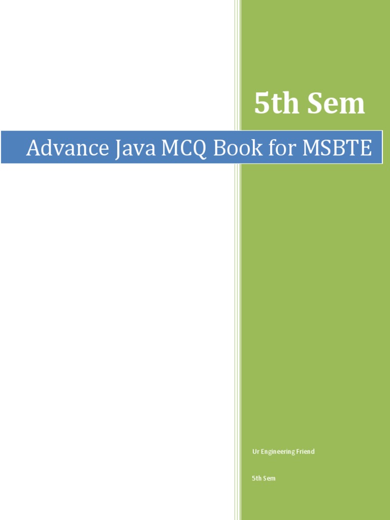 Advance Java - Exam Sutra MCQ Book by Ur Engineering Friend | PDF ... Advance Java - Exam Sutra MCQ Book by Ur Engineering Friend | PDF ...