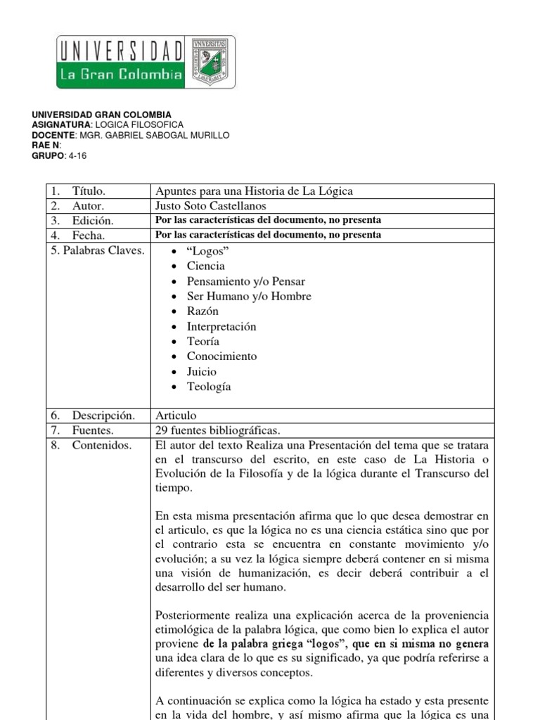 Modelo de RAE-1 | PDF | Lógica | Aristóteles