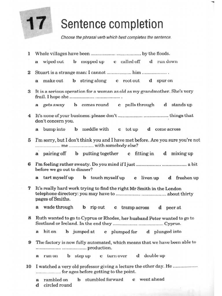 SENTENCE COMPLETIONpdf | PDF
