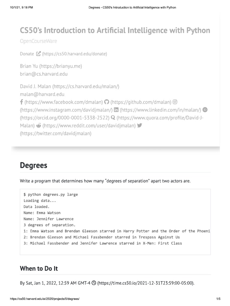 Degrees Problem | PDF