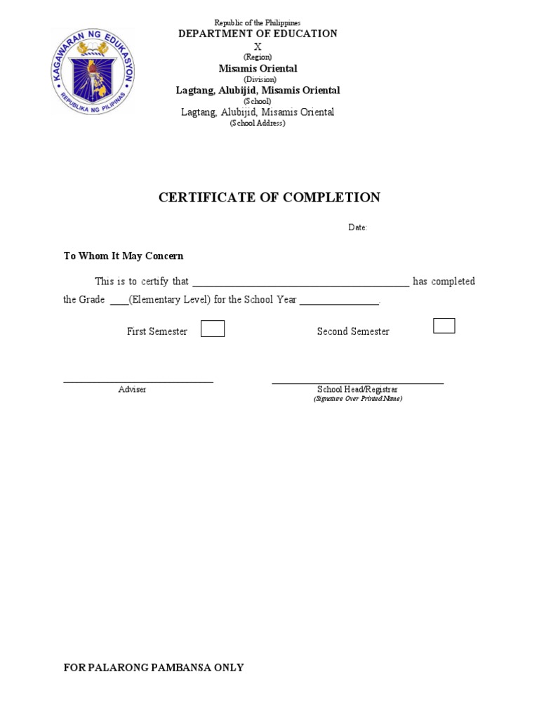 5 Cerificate of Completion | PDF