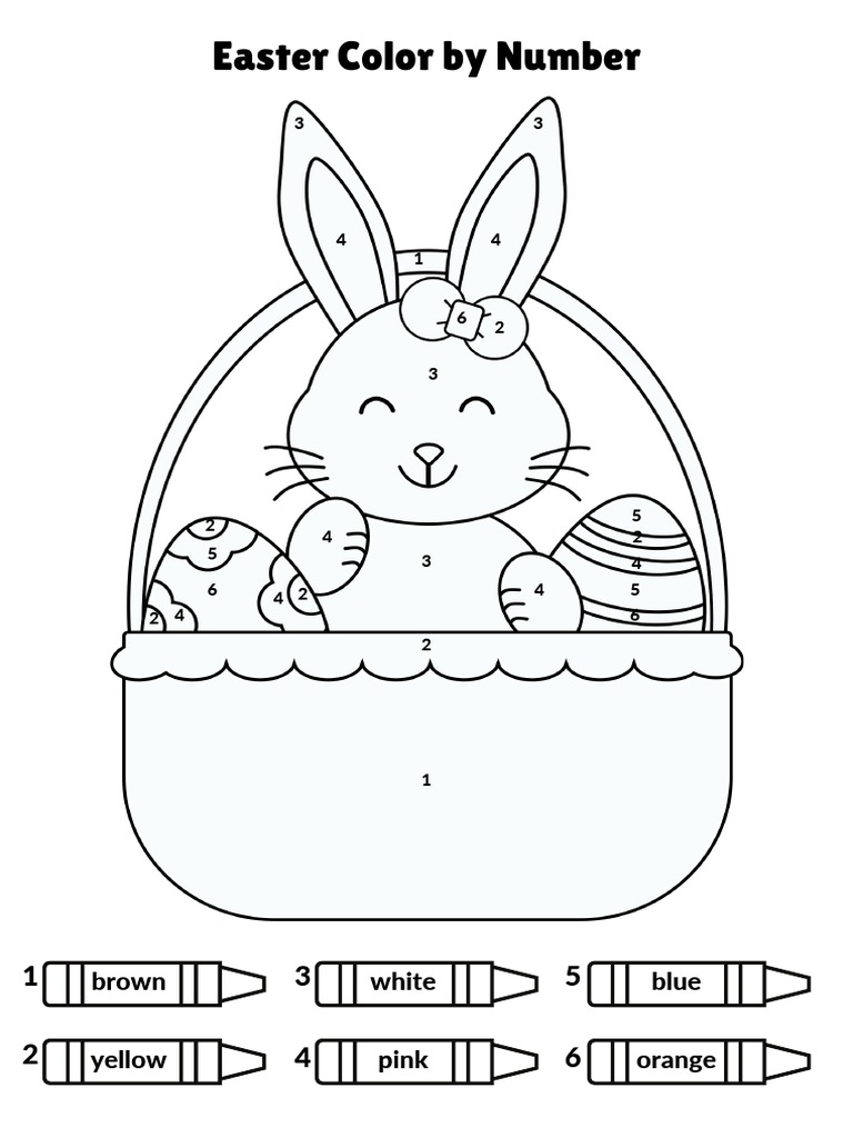 Easter Color by Number Worksheet | PDF