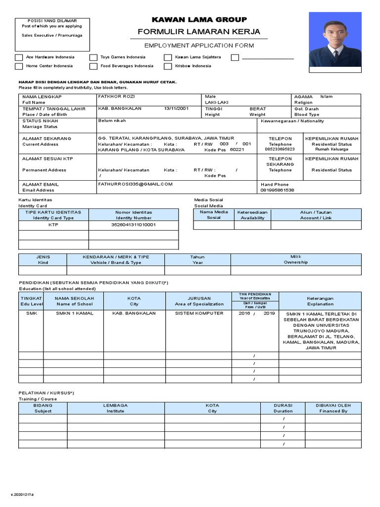 Form Application | PDF
