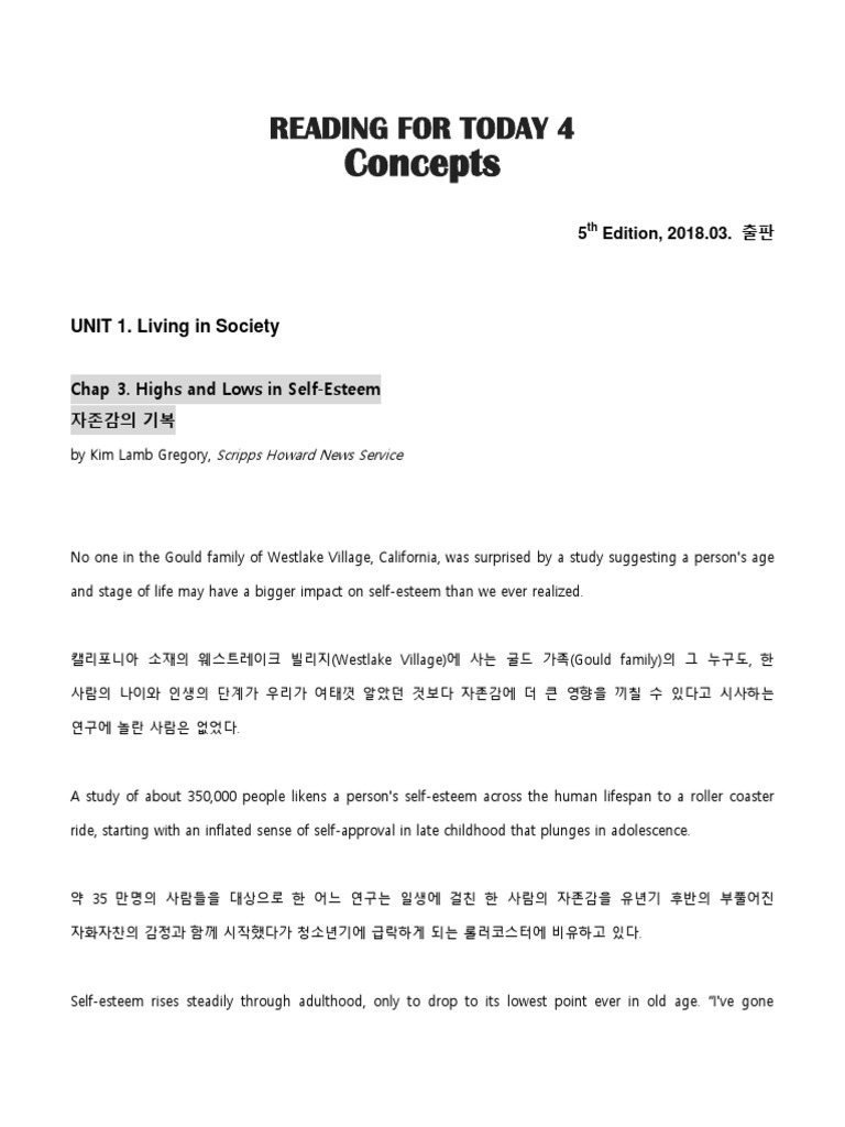 Reading For Today4 Concepts Chap | PDF