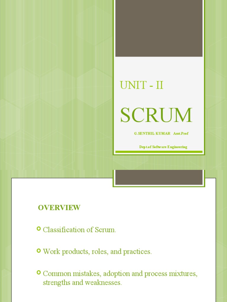 Unit - Ii: Scrum | PDF | Scrum (Software Development) | Computer ...