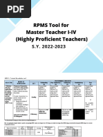 (Appendix C-07) COT-RPMS Rating Sheet For MT I-IV For SY 2024-2025 ...