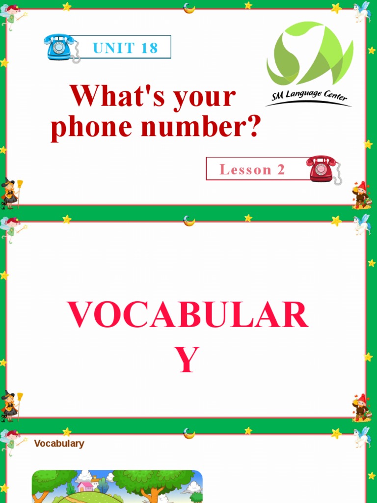 Unit 18: What's Your Phone Number? | PDF