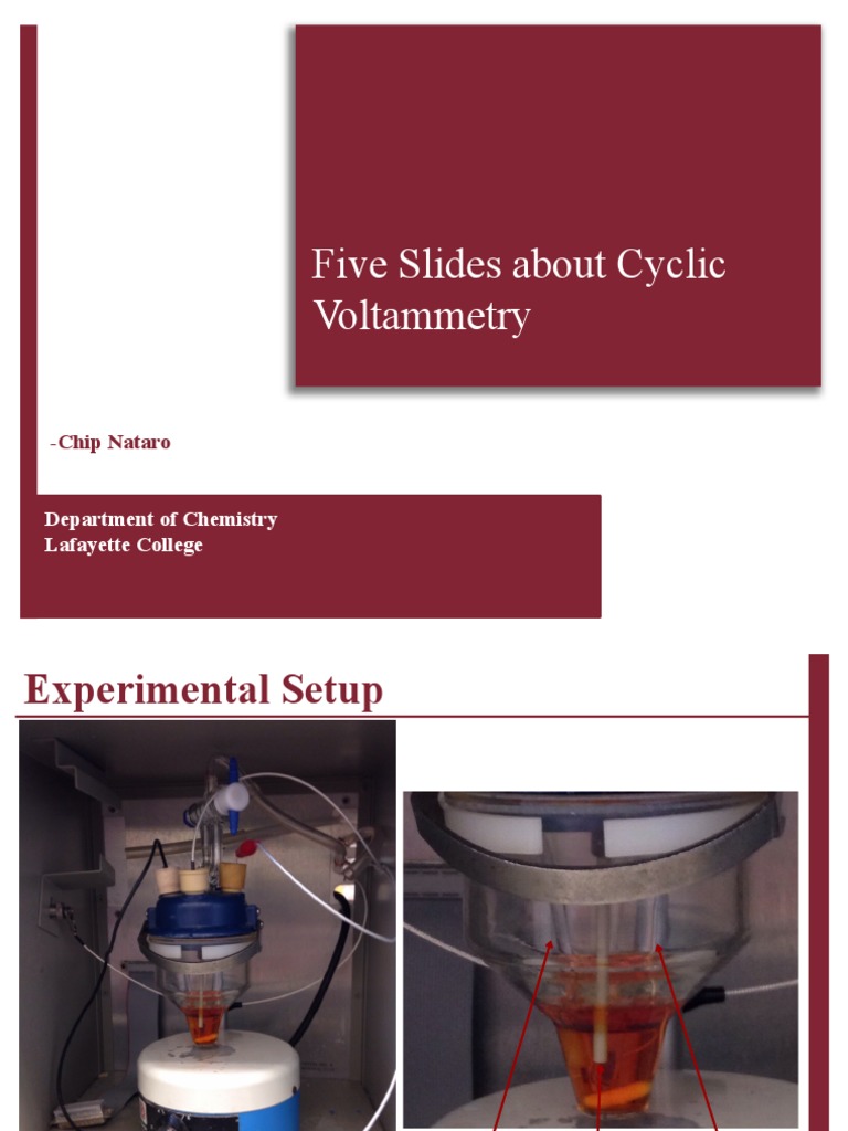 Five Slides About Cyclic Voltammetry: - Chip Nataro | PDF | Analysis ...