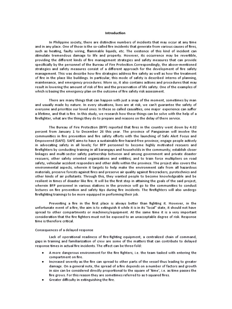 Introduction | PDF | Fire Safety | Fires