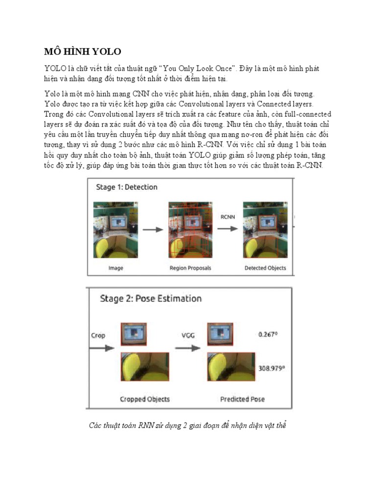 Mô Hình Yolo: Các thuật toán RNN sử dụng 2 giai đoạn để nhận diện vật ...