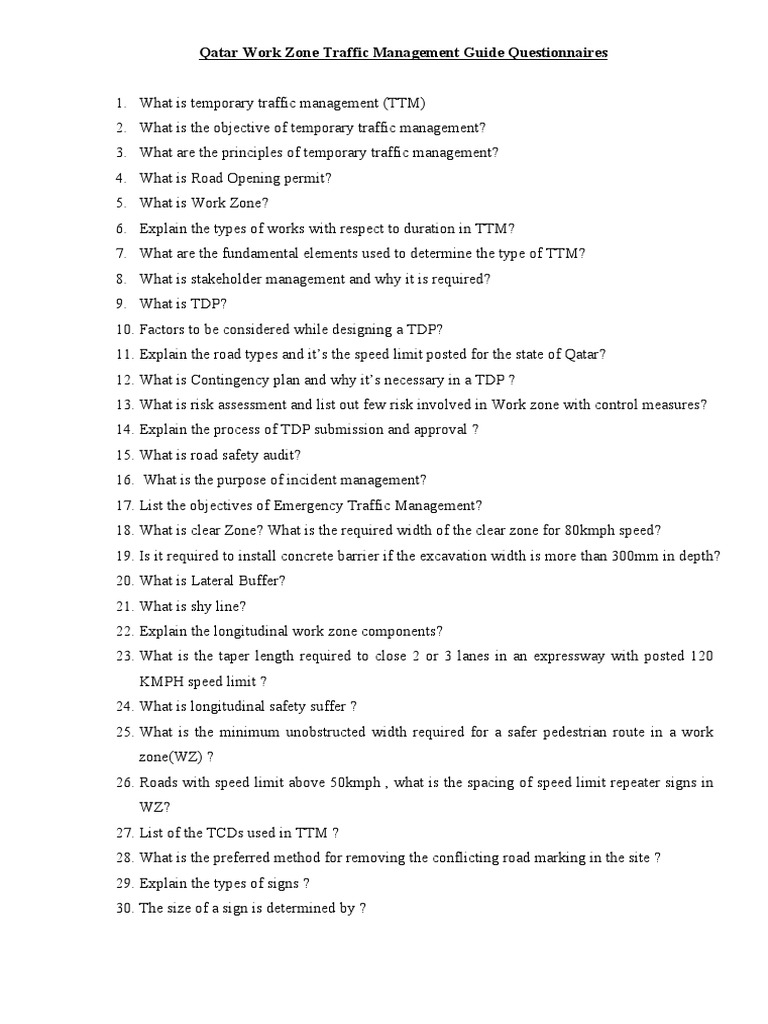 WZTMG Questions | PDF | Traffic | Speed Limit