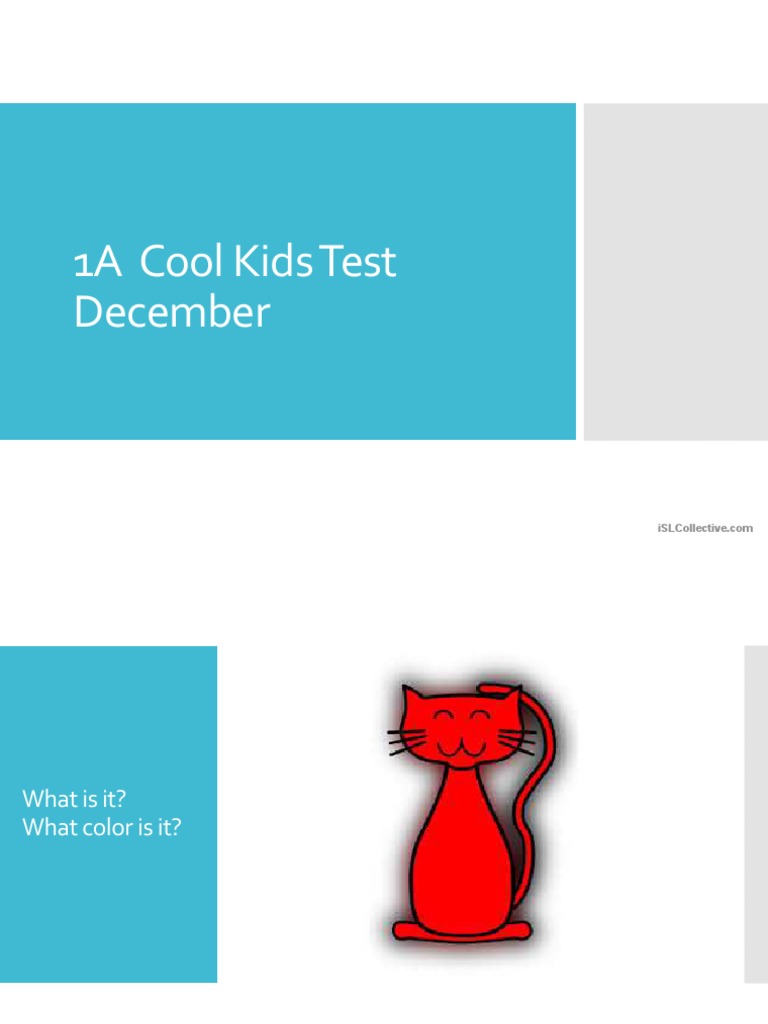 ESL Speaking Test for Kids | PDF