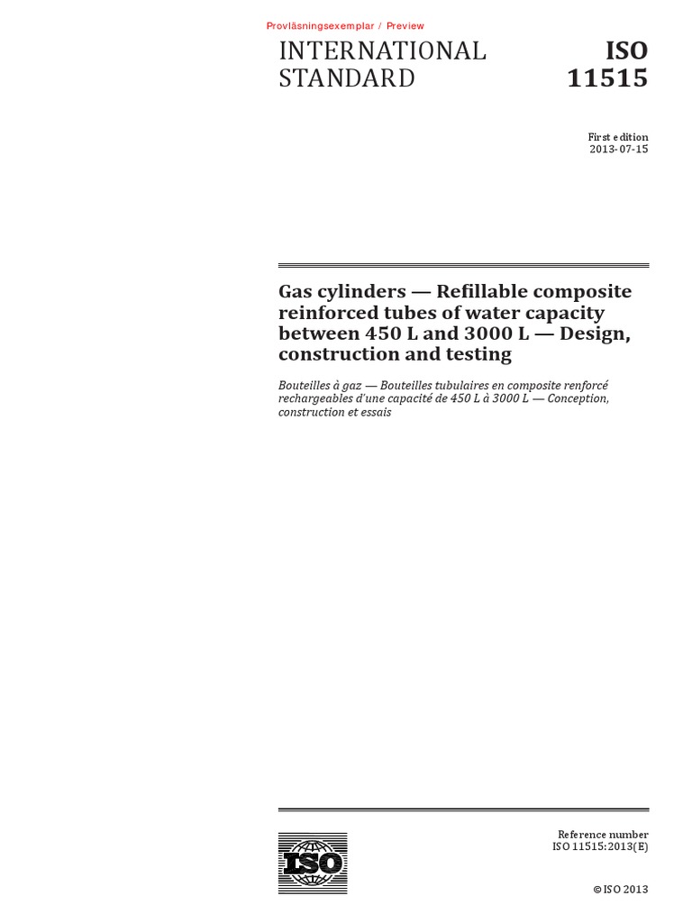 Iso 11515 - 2013 | PDF | Pipe (Fluid Conveyance) | Composite Material