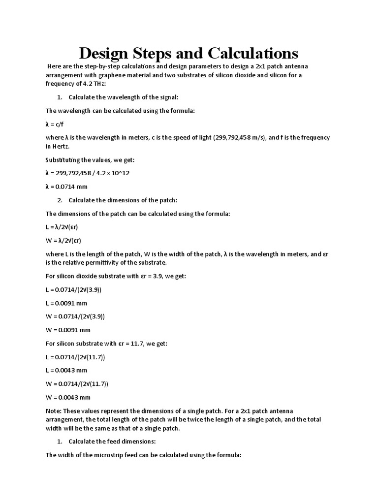 Design Steps and Calculations | PDF