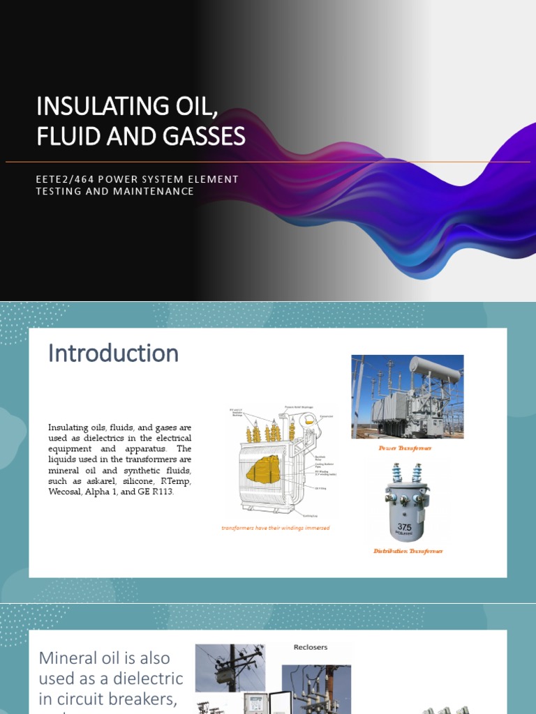 Insulating Oil, Fluid and Gasses | PDF